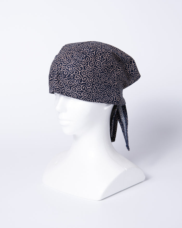Cotton Bandana Cap - Japanese Arabesque Pattern